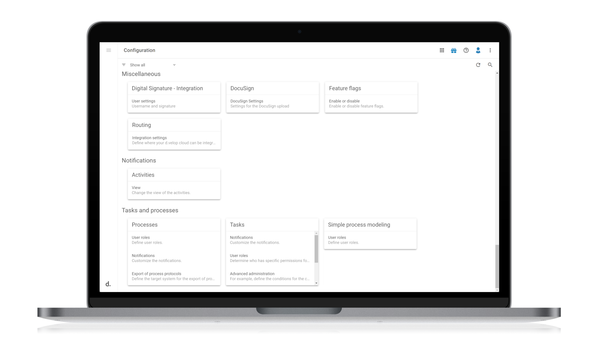 DocuSign interface in d.velop documents | d.velop store